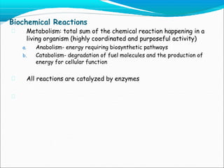 introduction to biochemistry.pptx | Biological Sciences | Science