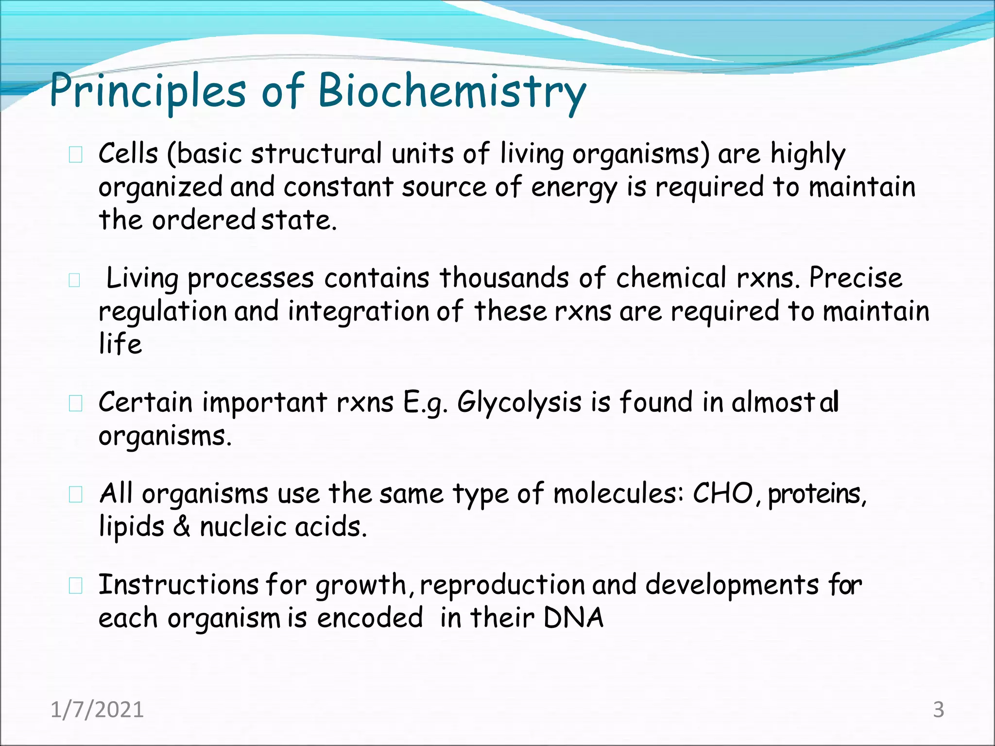 Introduction to biochemistry. | PPTX