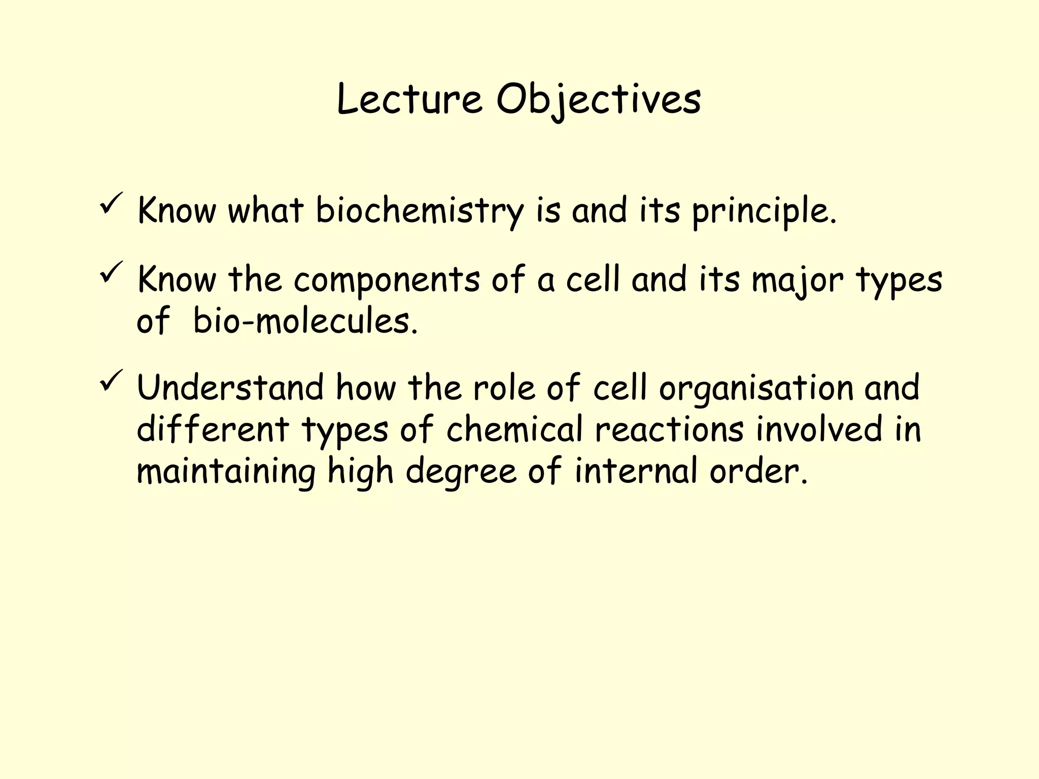 Introduction to biochemistry | PPT