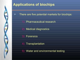 Introduction to biochips | PPTX