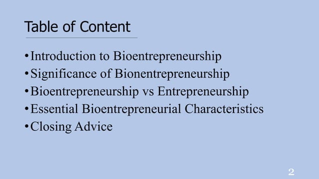 Bioentrepreneurship: Beginner's Guide | PPTX