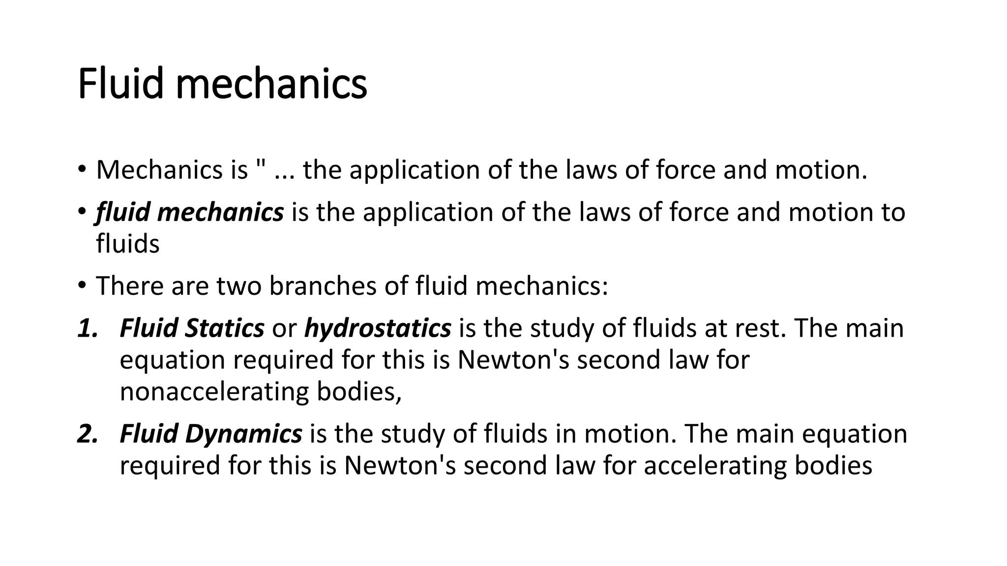 Introduction to biofluid mechanics | PPTX