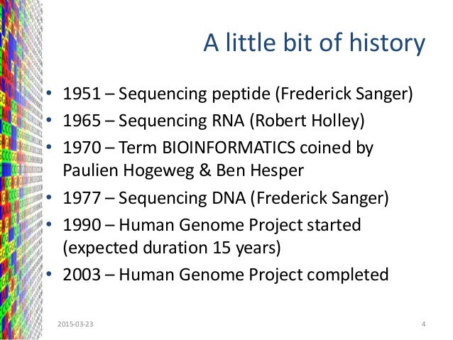 Introduction To Bioinformatics