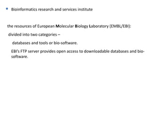 Introduction to bioinformatics | PPTX