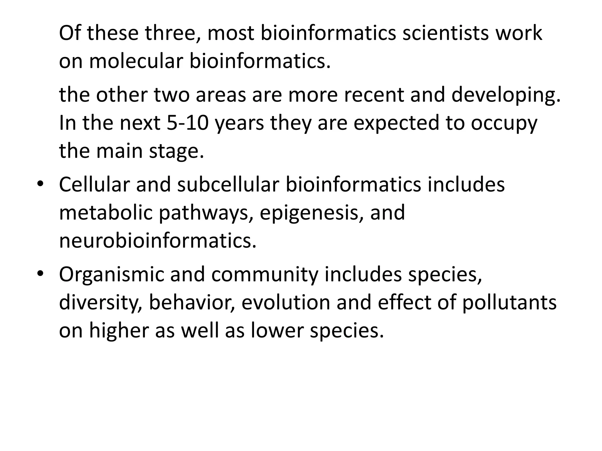 Introduction to bioinformatics | PPTX | Biological Sciences | Science