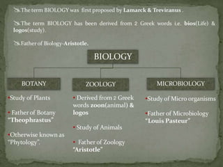 Introduction to biology ( Zoology) | PPTX | Biological Sciences | Science