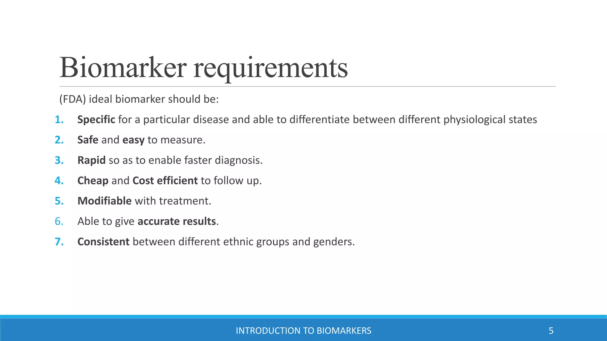 Introduction to biomarkers | PDF