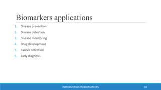 Introduction to biomarkers | PDF
