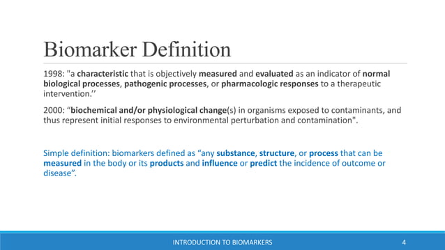 Introduction to biomarkers | PDF | Endocrine and Metabolic Diseases | Diseases and Conditions