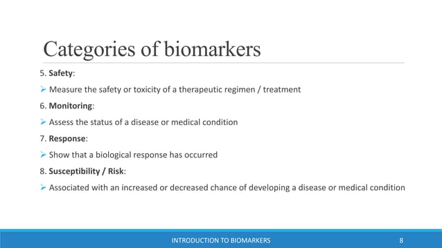 Introduction to biomarkers | PDF | Endocrine and Metabolic Diseases ...