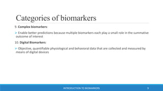 Introduction to biomarkers | PDF
