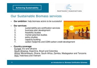 Introduction to biomass certification schemes | PDF