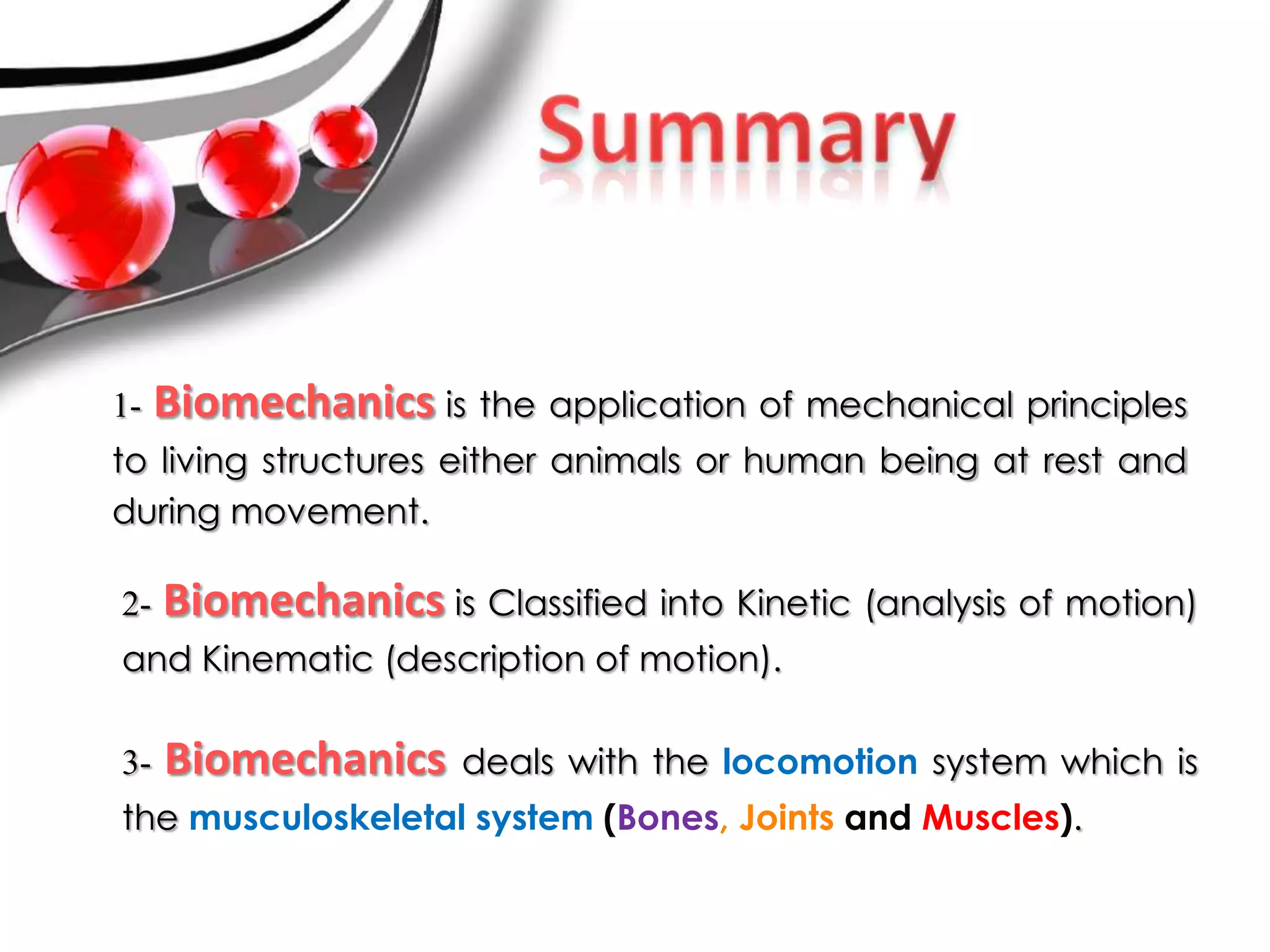 Introduction to biomechanics | PPTX