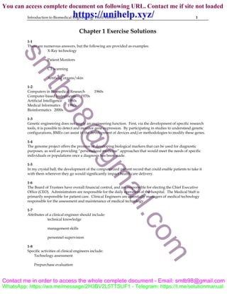 Answers to Exercises for Introduction to Biomedical Engineering (3rd Edition) by Enderle ...