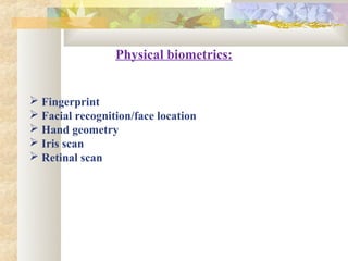 Introduction To Biometrics | PPT
