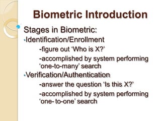 Introduction to BIOMETRICS Security.pptx