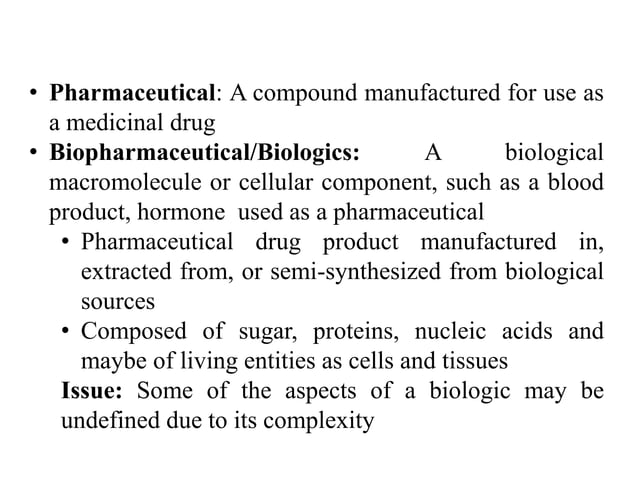 Introduction to biopharmaceutical.pptx | Biotech and Biomedical ...