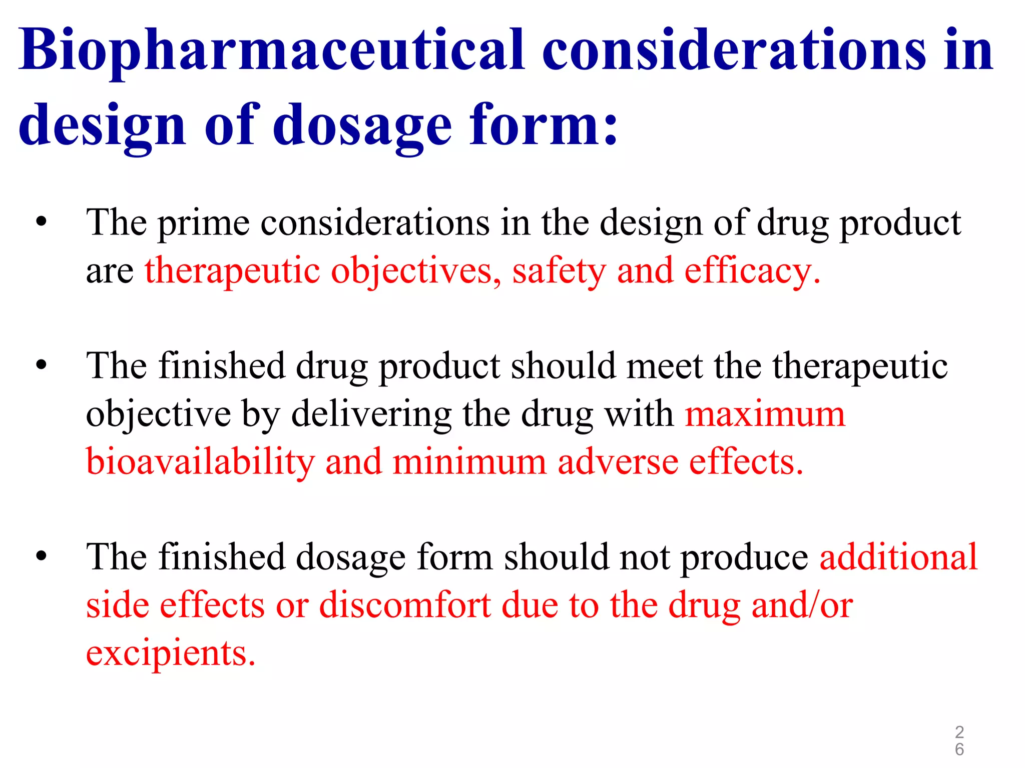 Introduction to biopharmaceutics and its importance in dosage form ...