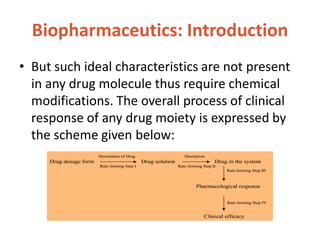 Introduction to Biopharmaceutics | PDF