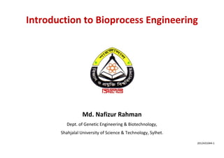 Introduction to Bioprocess Engineering | PDF
