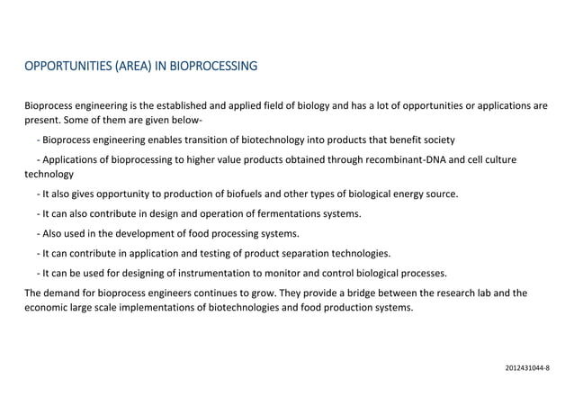 Introduction to Bioprocess Engineering | PDF | Biotech and Biomedical ...