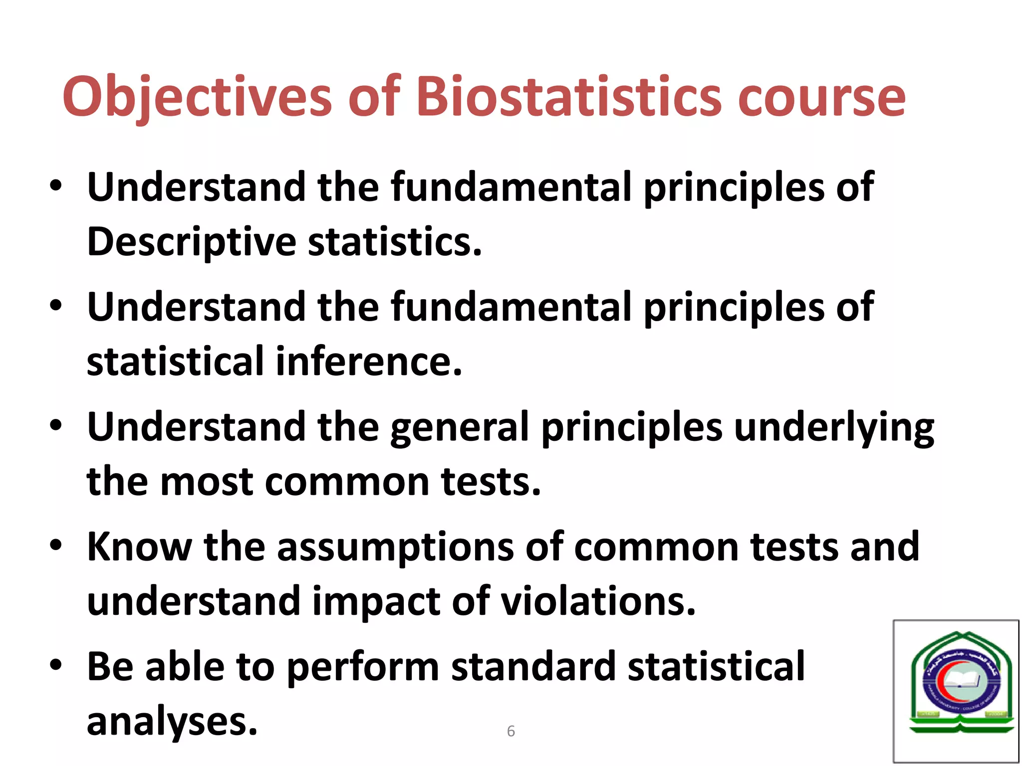 Introduction to biostatistics | PDF