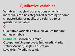 Introduction to biostatistics | PPTX