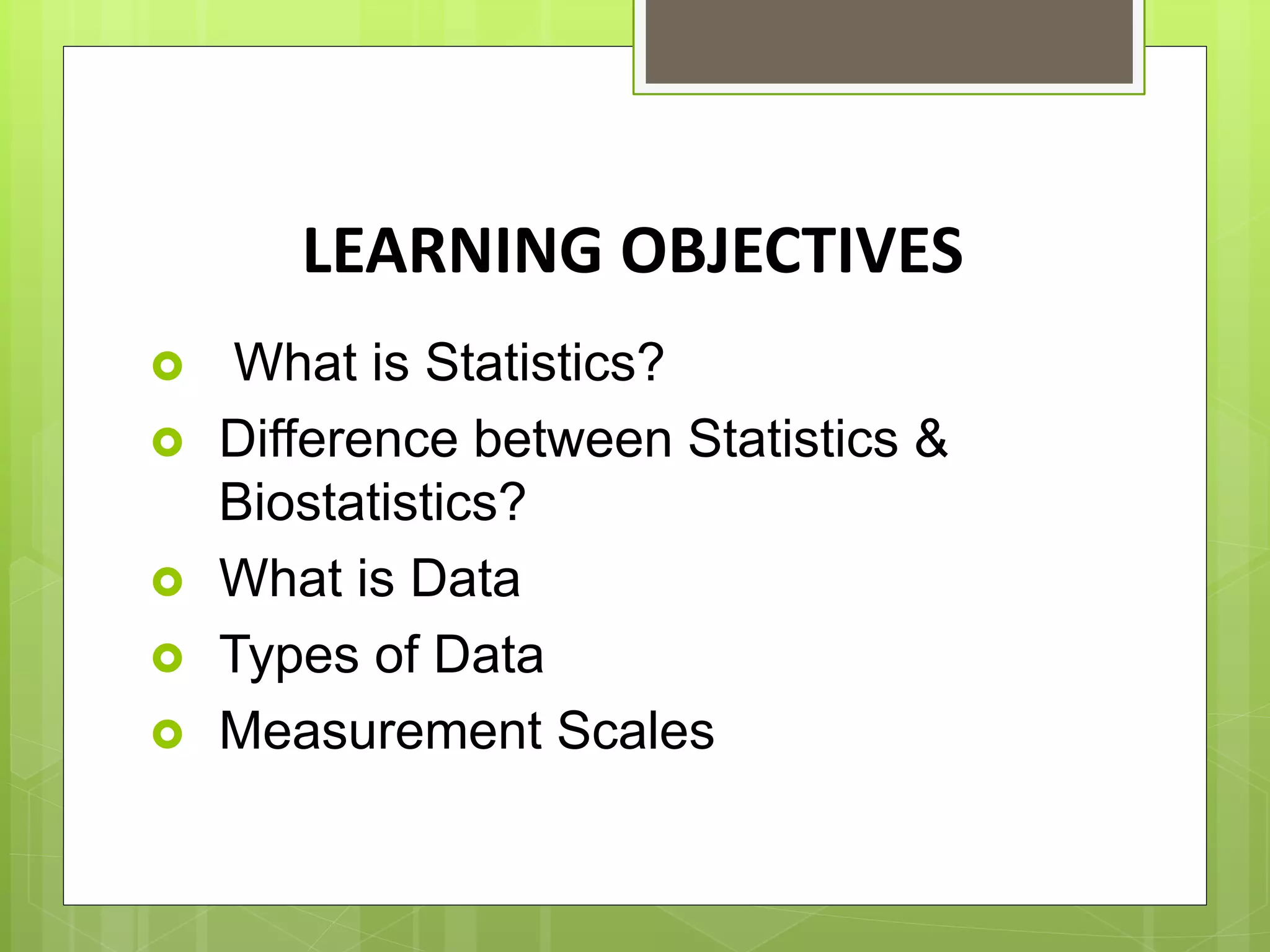 Introduction to Biostatistics.pptx | Science