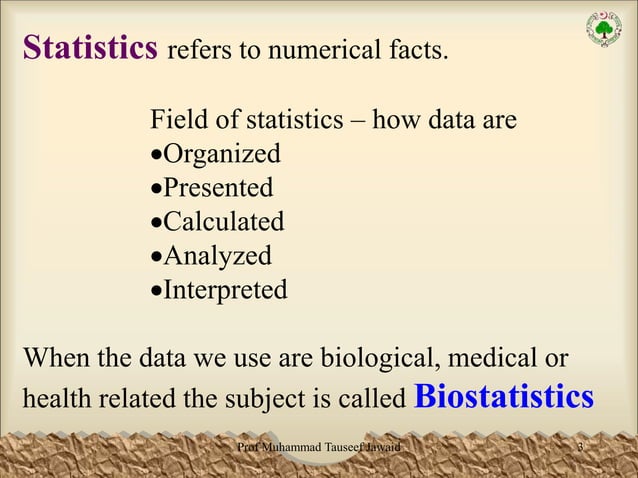 Introduction To Biostatisticsppt