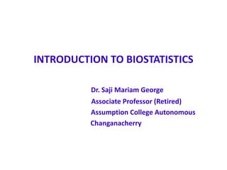 Introduction to Biostatistics - Statistical Terms and Symbols | PPT