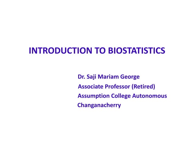 Introduction to Biostatistics - Statistical Terms and Symbols | PPT