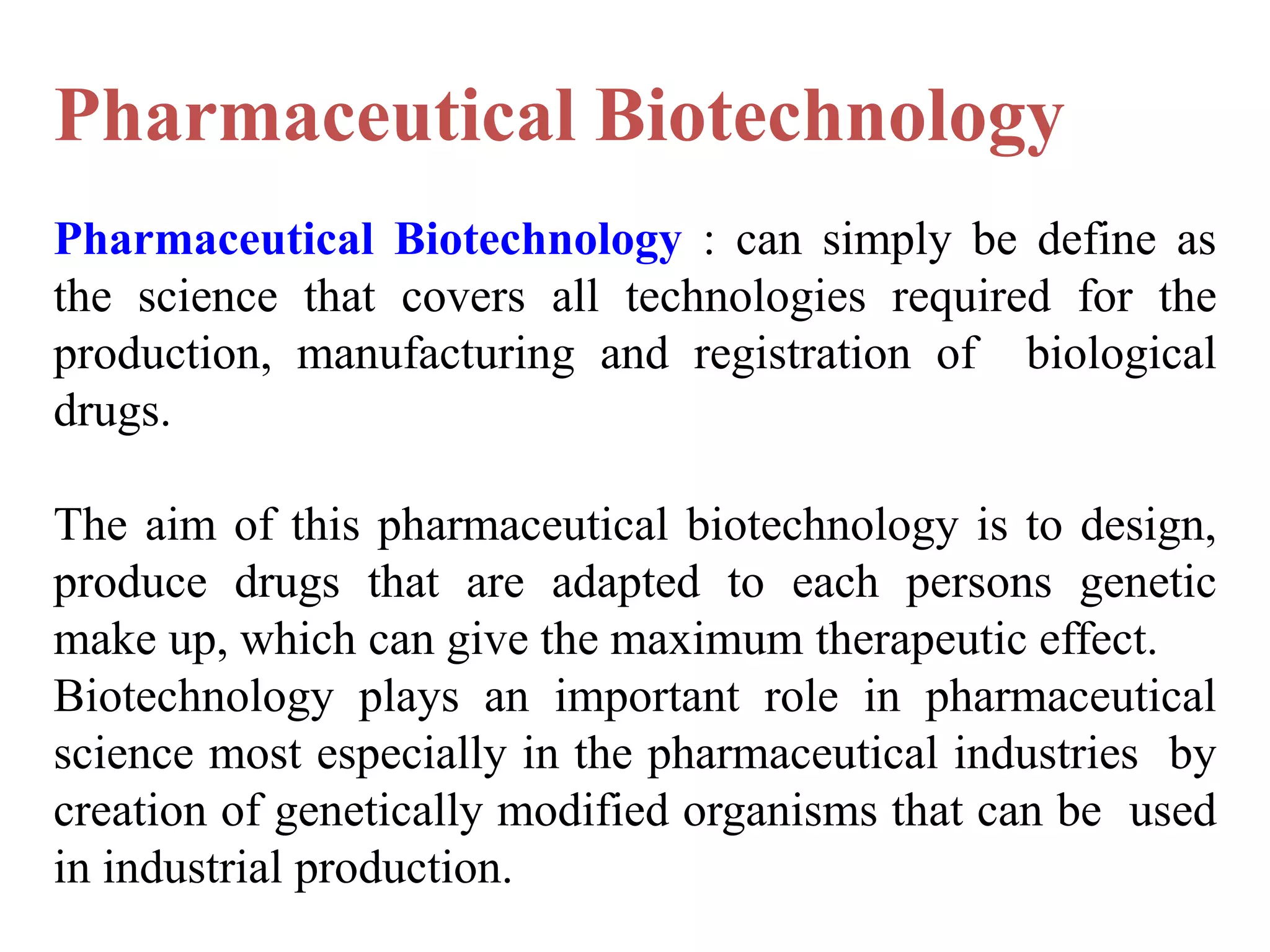 Introduction to biotechnology | PDF
