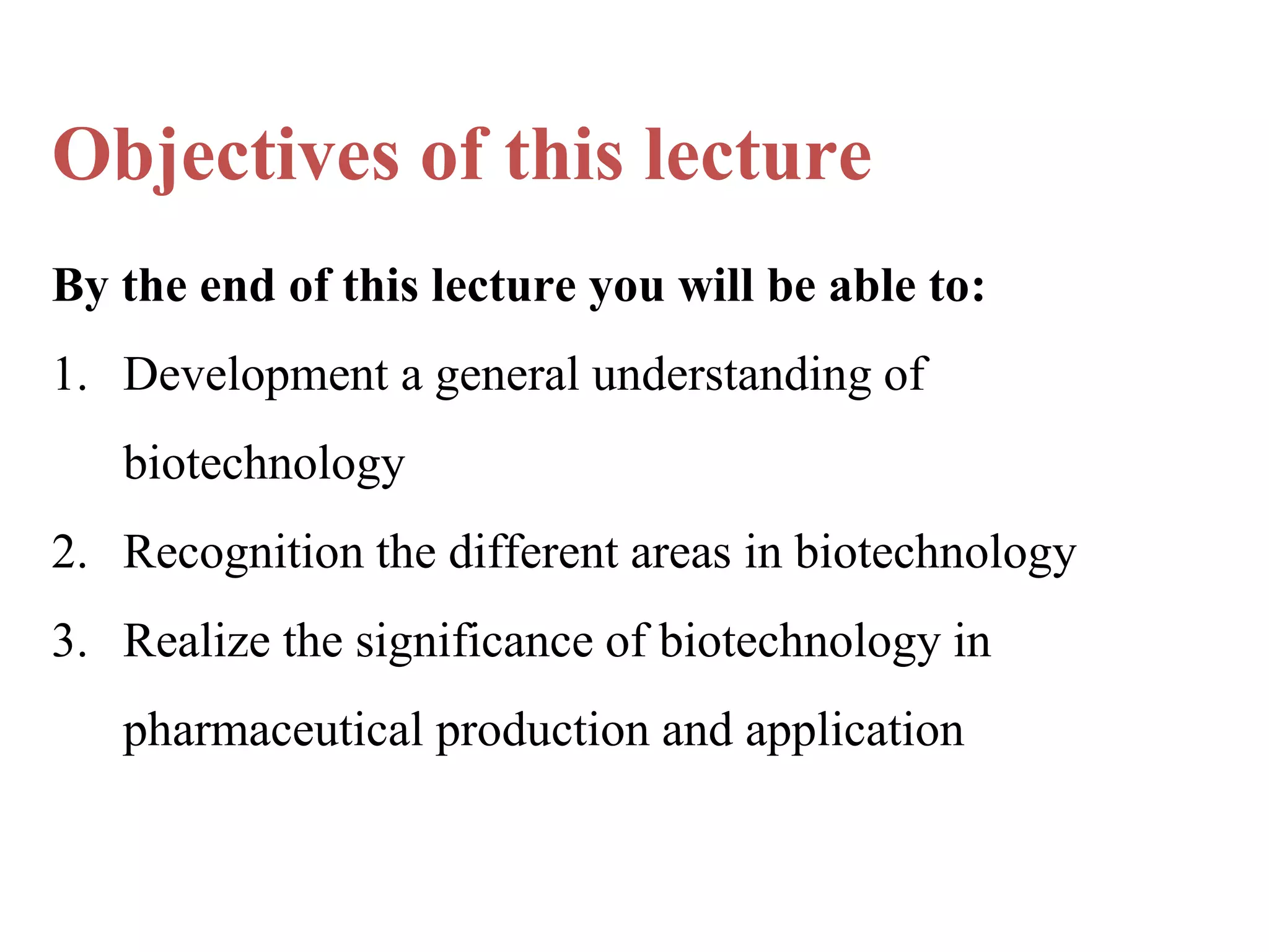 Introduction to biotechnology | PDF