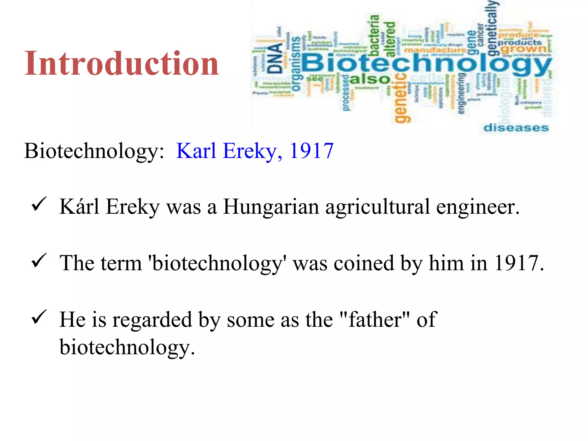 Introduction to biotechnology | PDF