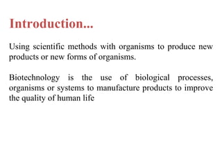 Introduction to biotechnology | PDF
