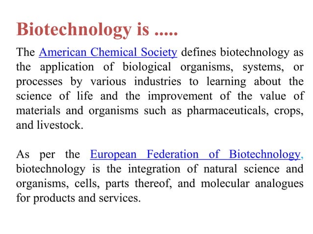 Introduction to biotechnology | PDF | Biotech and Biomedical Industry ...