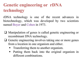 Introduction to biotechnology | PDF
