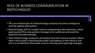 Introduction to Biotechnology.pptx | Biotech and Biomedical Industry ...