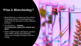 Introduction to Biotechnology.pptx | Biotech and Biomedical Industry ...