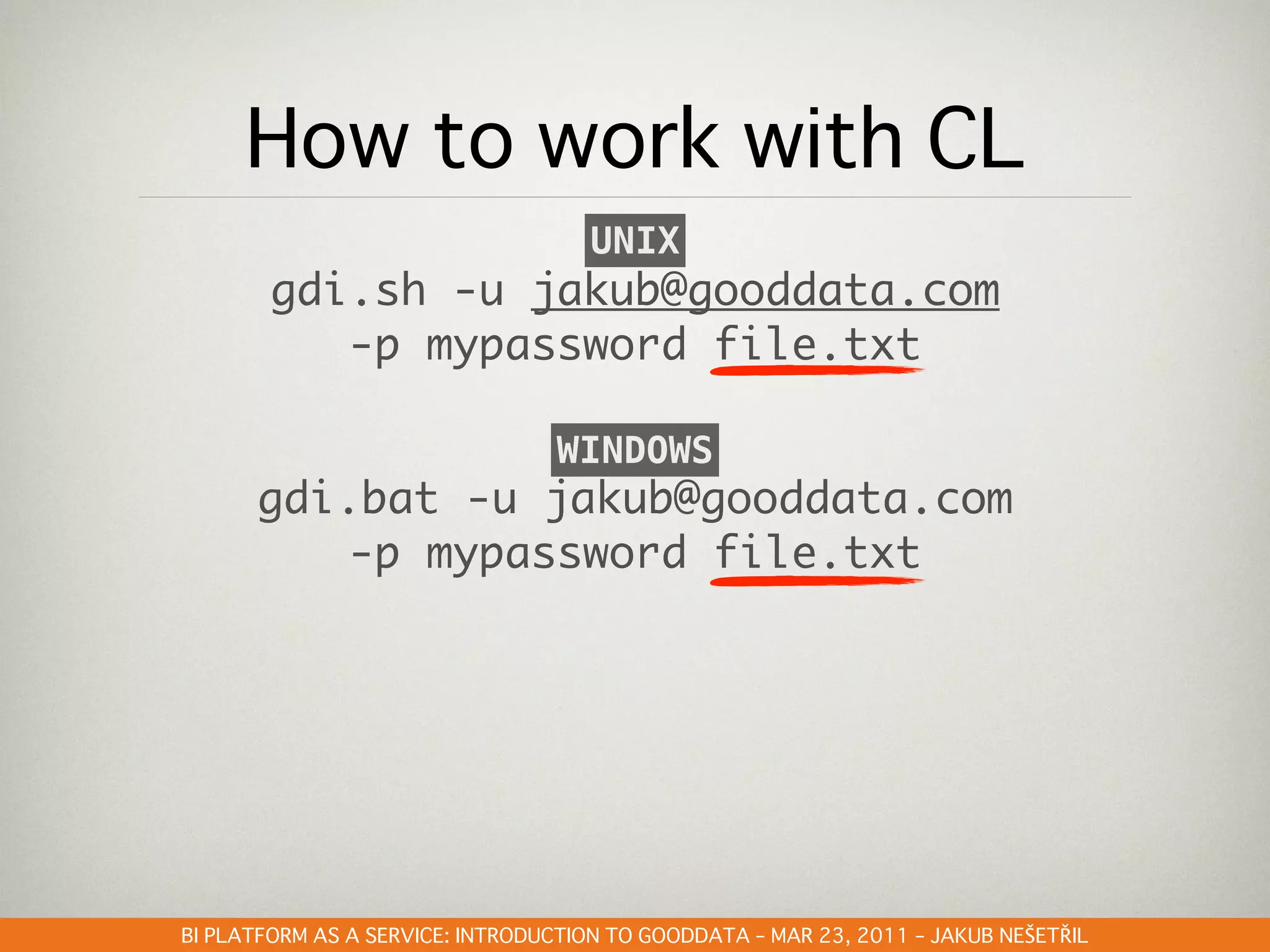 Introduction to GoodData BI PaaS | PPT