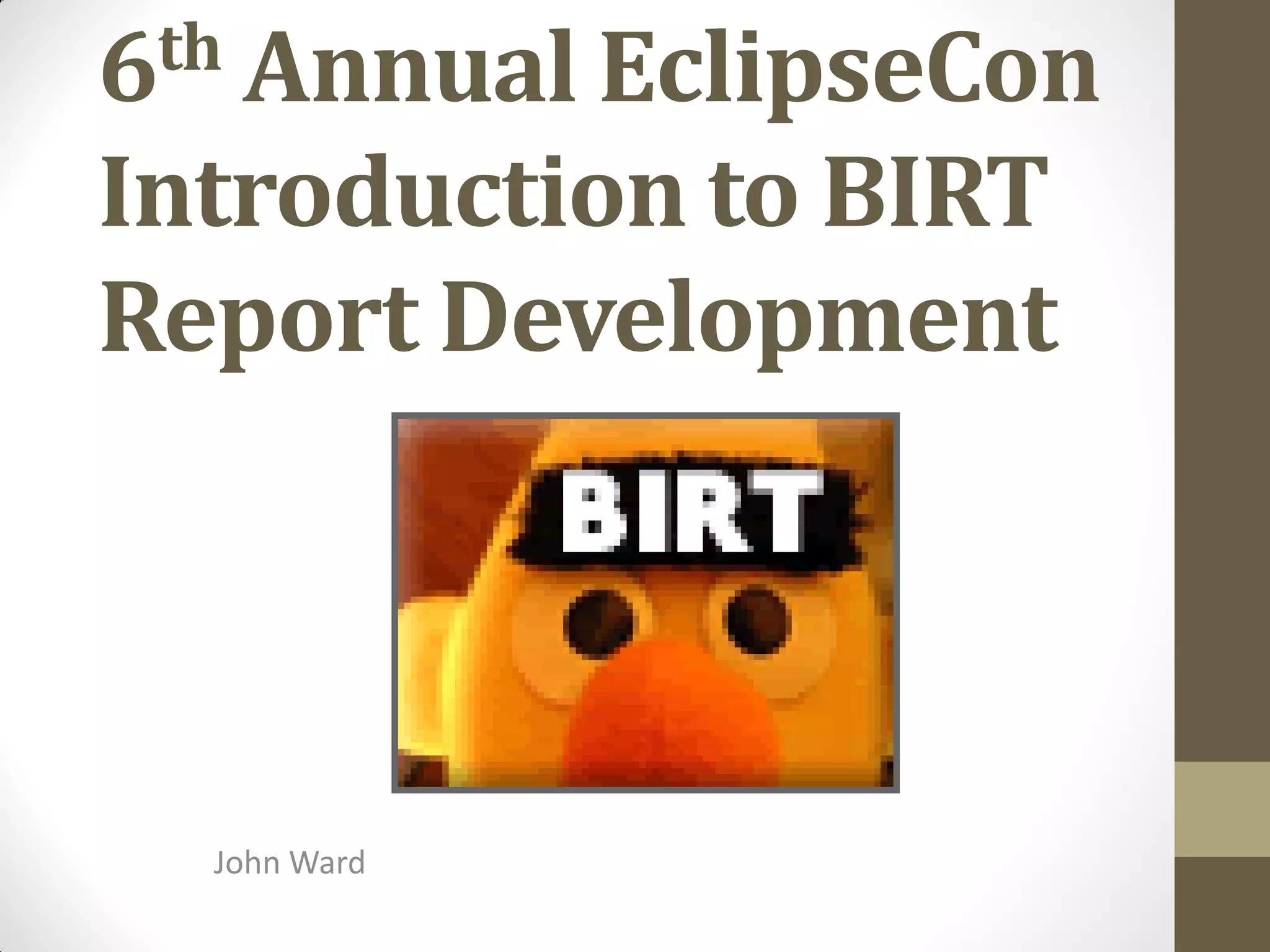 Introduction to birt | PPT