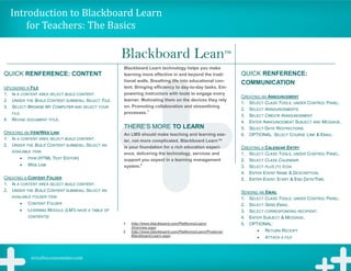 Introduction to Blackboard Learn for Teachers | PDF