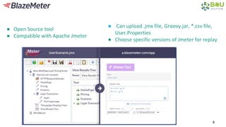 Introduction to blazemeter and jmeter | PPTX | Web Development | Internet