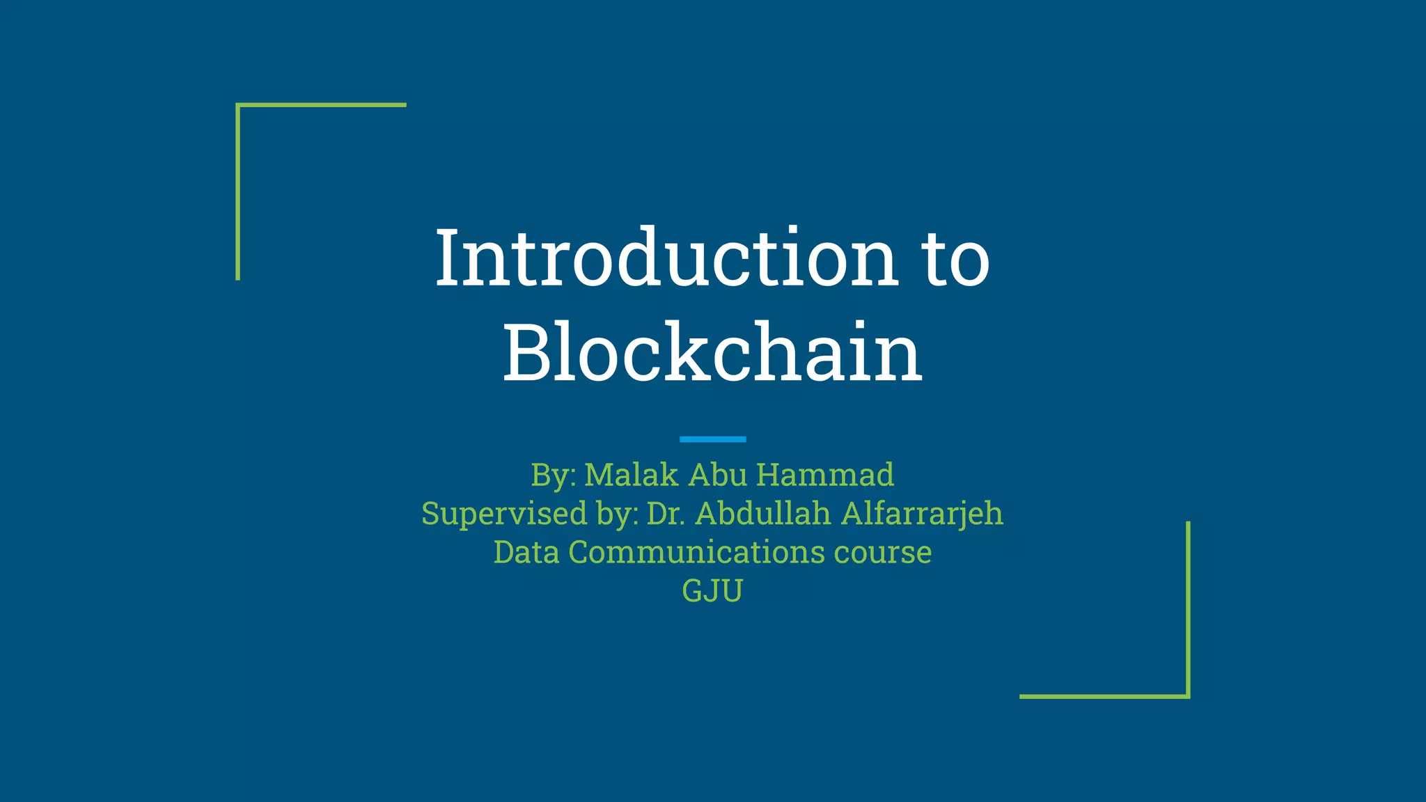 Introduction to Blockchain | PDF