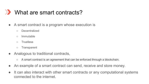 Introduction To Blockchain And Smart Contracts Pptx Programming Languages Computing