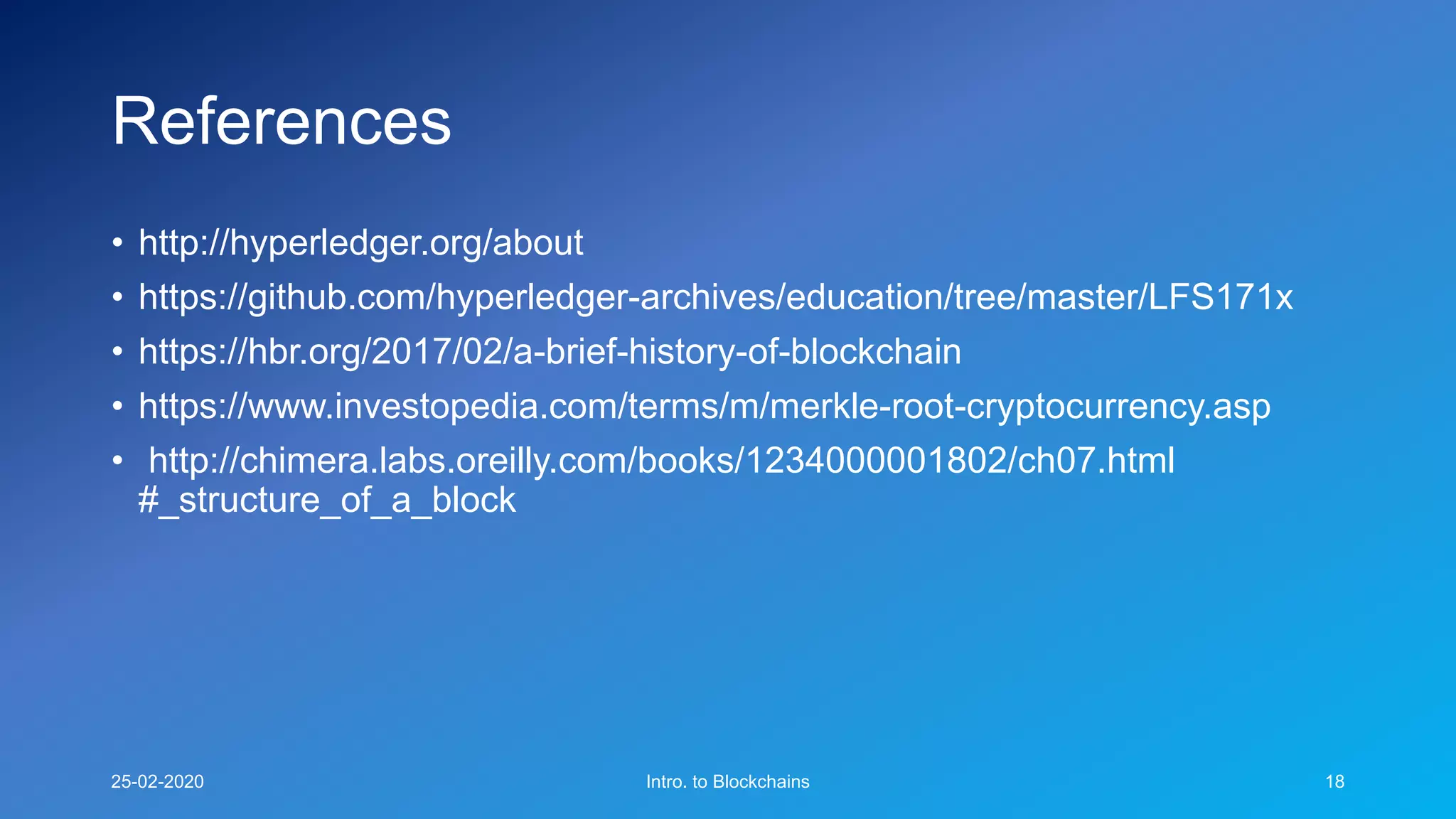 Introduction to blockchains | PPT