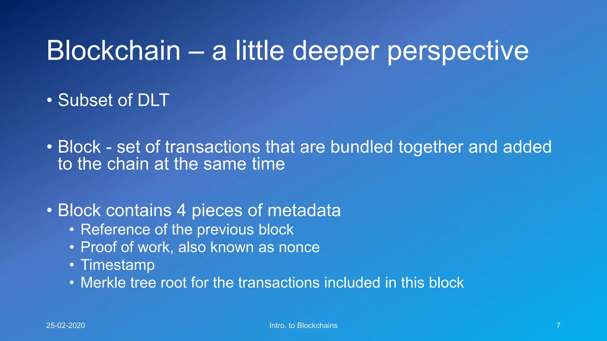 Introduction to blockchains | PPT