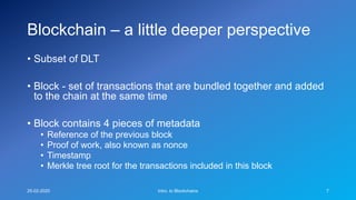 Introduction to blockchains | PPT
