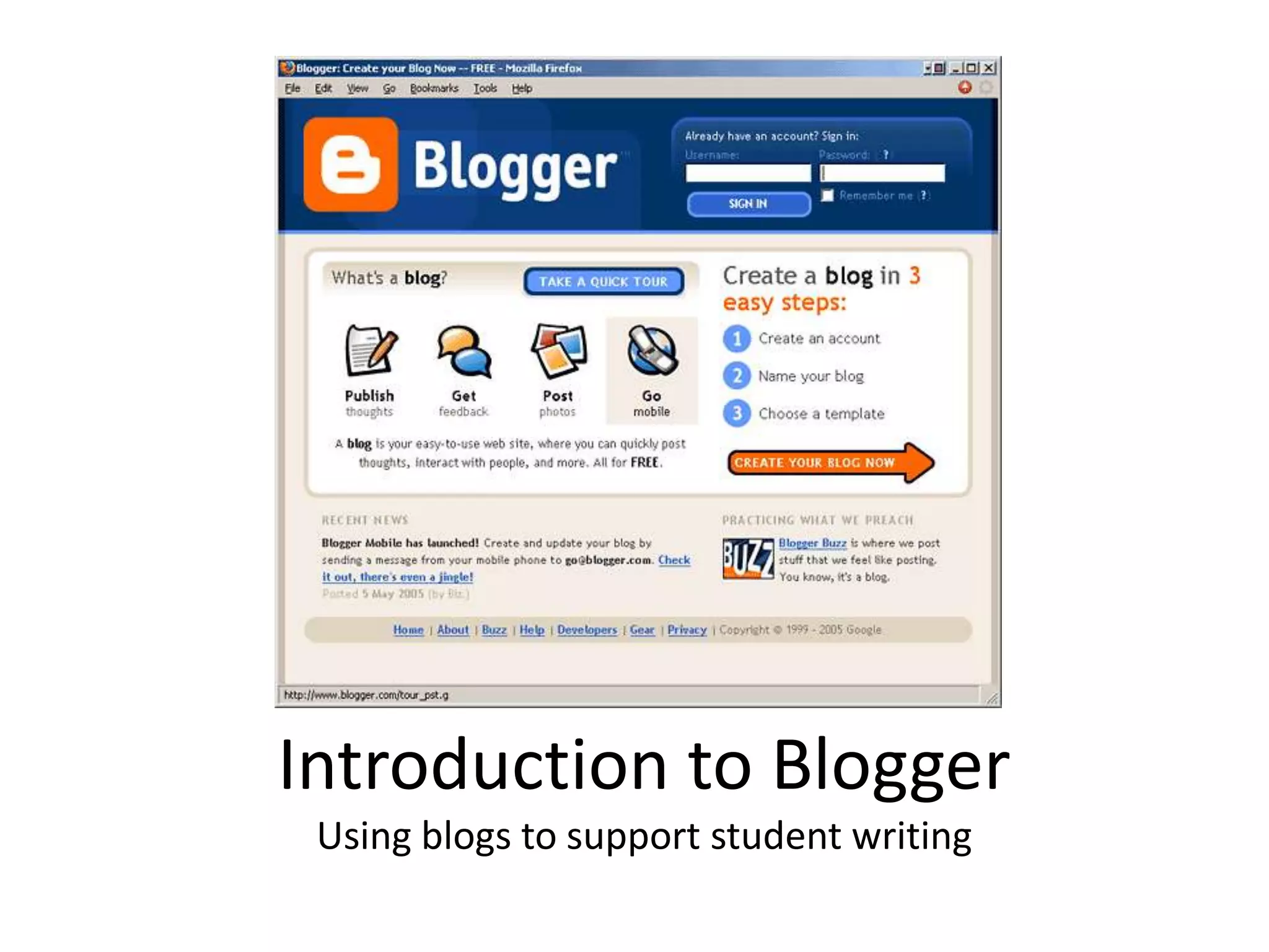 Introduction to blogger | PPT