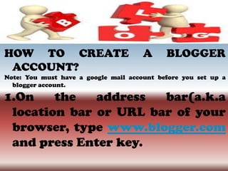 Introduction to blogging | PPT